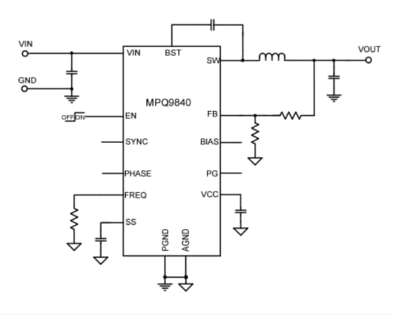 MPQ9840 Step-Down Converters - MPS | Mouser
